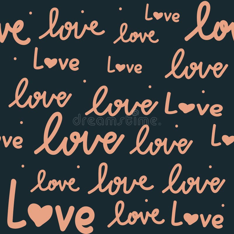 Simple Love Cursive Repeat Pattern Stock Illustrations – 9 Simple Love ...