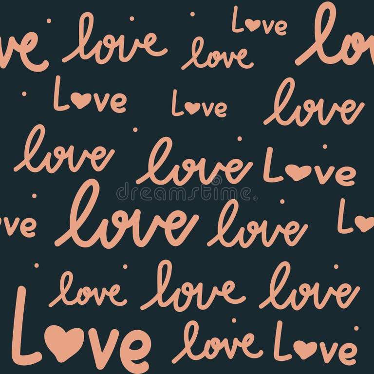Simple Love Cursive Repeat Pattern Stock Illustrations – 9 Simple Love ...