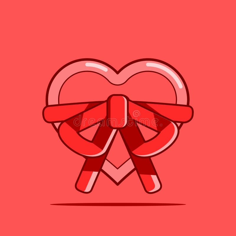 Love Ribbon Vector Illustration Stock Vector - Illustration of romance ...