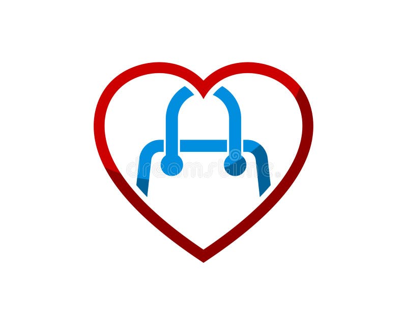 Simple Love Shape with Shopping Paper Bag Inside Stock Illustration ...