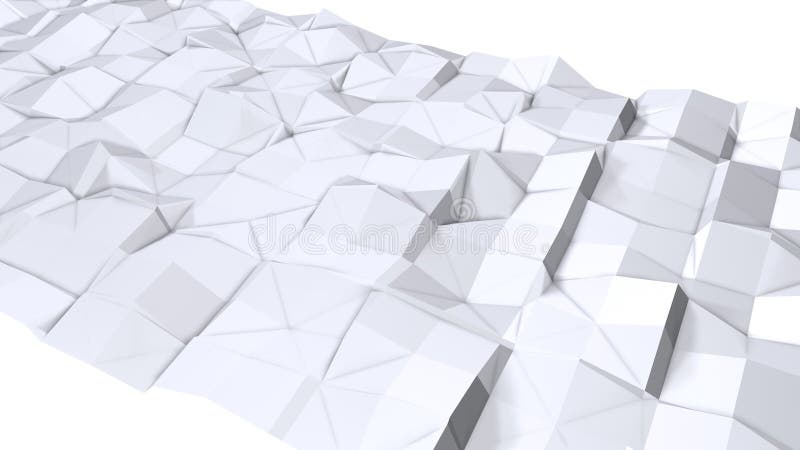 Simple Low Poly 3D Surface As Elegant Environment. Soft Geometric Low ...