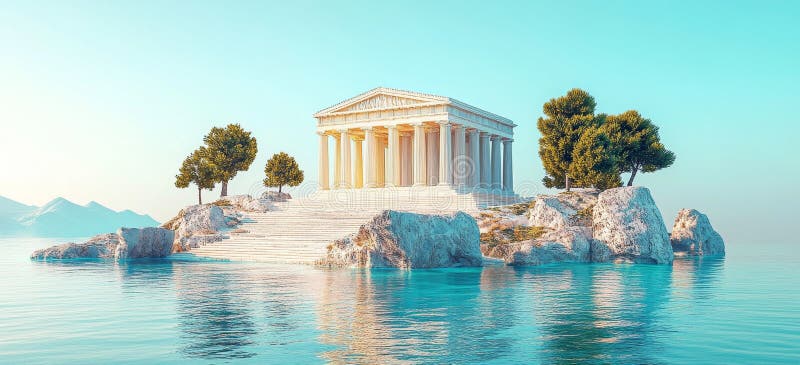 A Simple Low Poly Origami-style 3D Rendering of the Acropolis of Athens ...