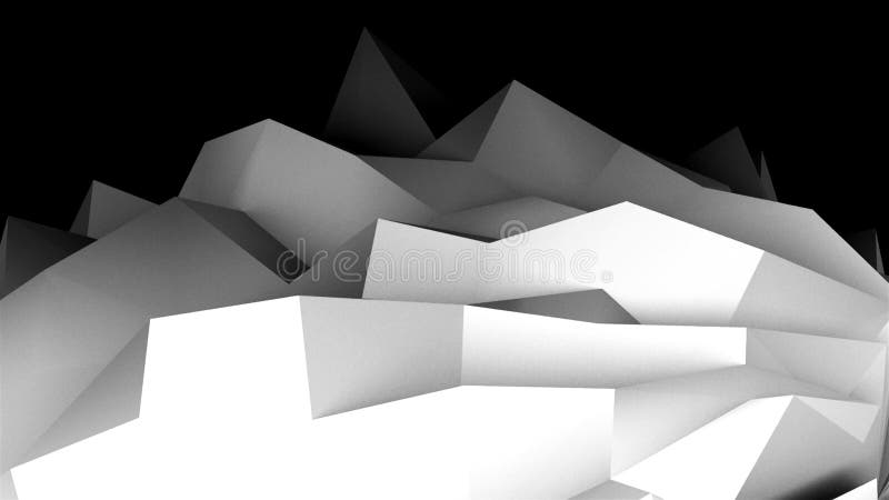 Simple Low Polygonal Surface with Edges, Computer Generated Modern ...