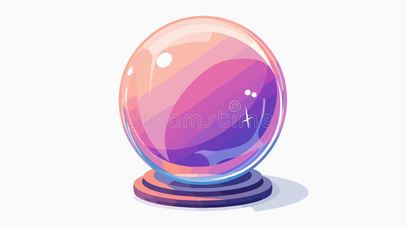 Simple Magic Crystal Ball Vector Design for Enchanting Visuals Stock ...