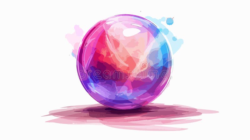 Simple Magic Crystal Ball Vector Design for Enchanting Visuals Stock ...