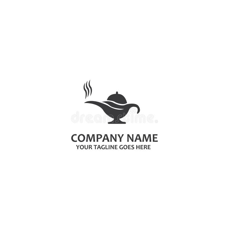 Simple Magic Lamp Icon Vector Logo Stock Illustration - Illustration of ...