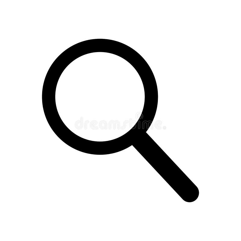 Simple Magnifying Glass. Flat Design Vector Icon. Stock Vector ...