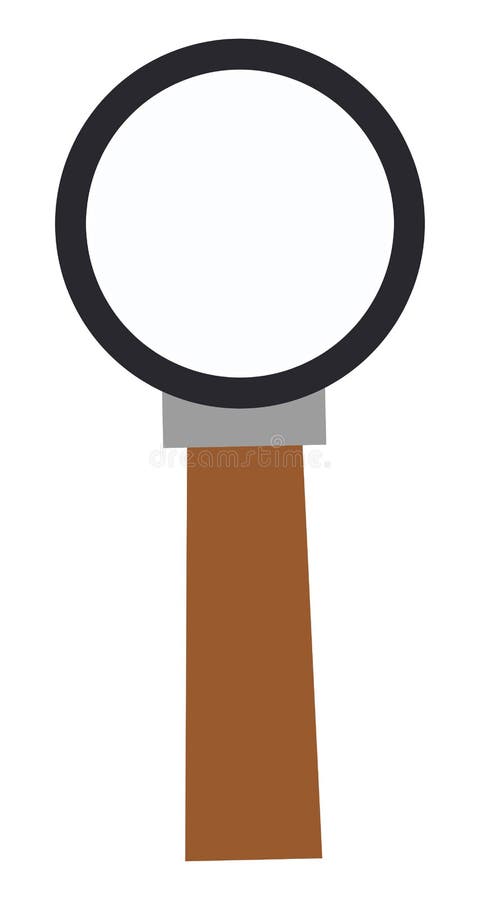 Simple Magnifying Glass Icon Stock Illustration - Illustration of tool ...