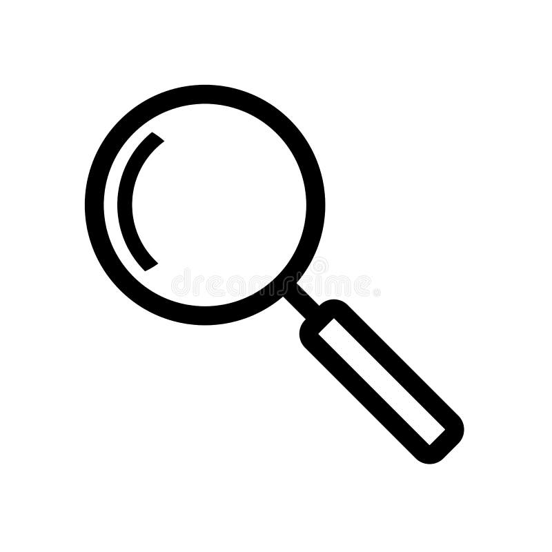 Simple Magnifying Glass Icon. Vector. Stock Vector - Illustration of ...