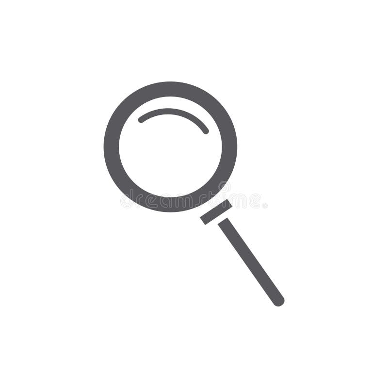 Simple Magnifying Glass Outline Design. Vector Illustration Decorative ...