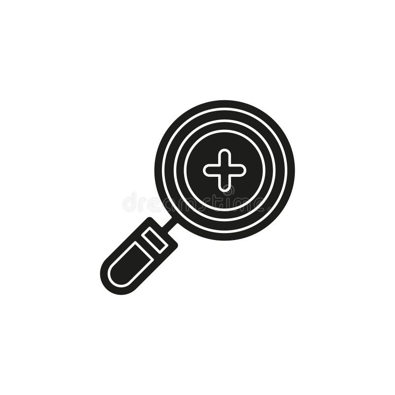Simple Magnifying Glass with Plus Symbol 3d Icon Button Set Vector ...