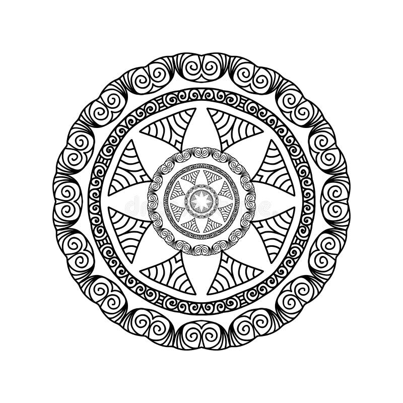 Simple Mandala Art Icon Vector Logo Stock Vector - Illustration of ...