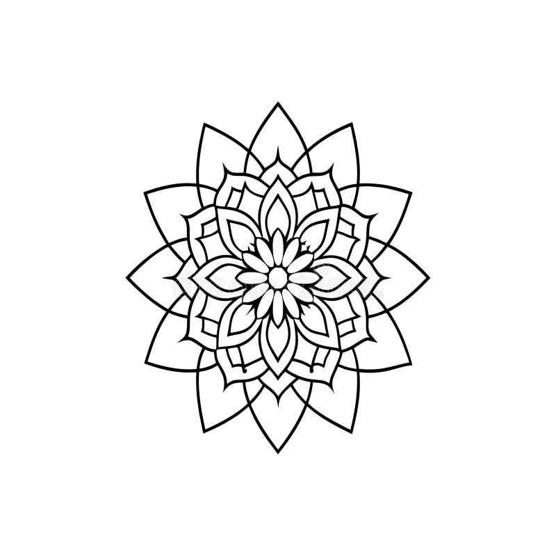 Simple Mandala Design for Coloring. Beautiful Mandala Design, Vector ...