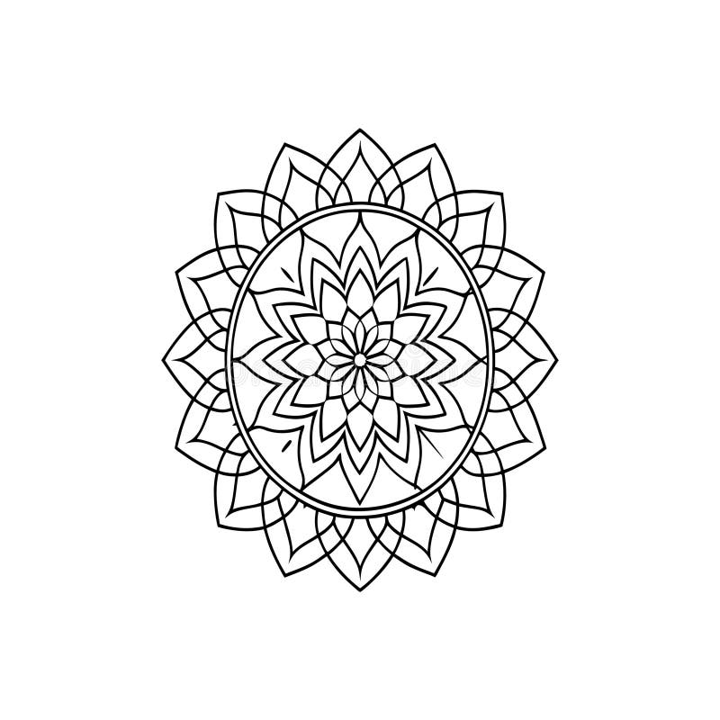 Simple Mandala Design for Coloring. Beautiful Mandala Design, Vector ...