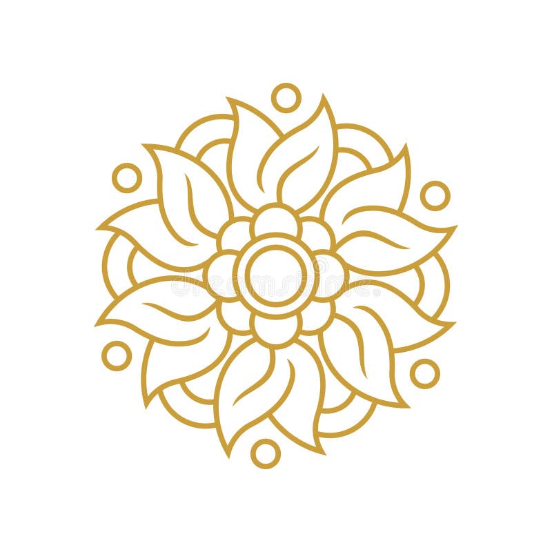 Simple Mandala Frame Vector Design Stock Vector - Illustration of ...