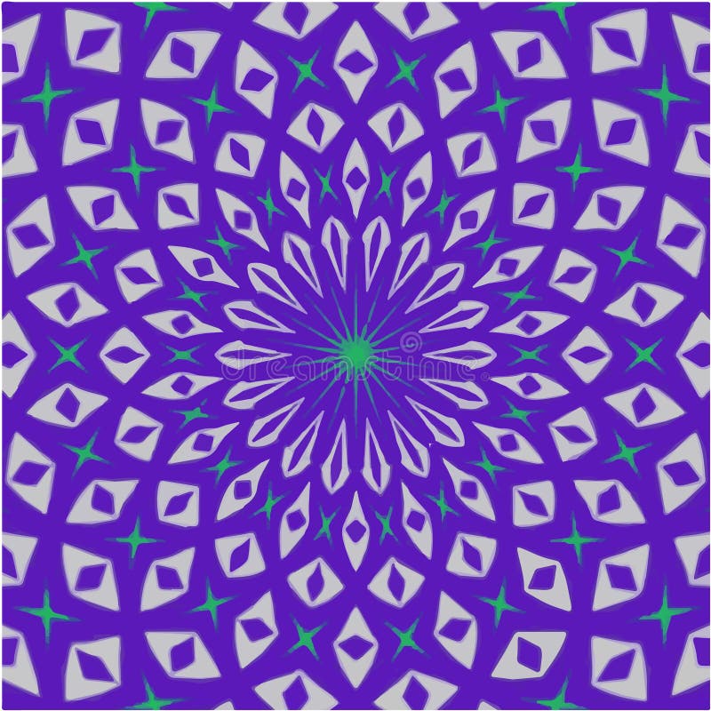 Simple Mandala with Geometric Patterns Stock Vector - Illustration of ...