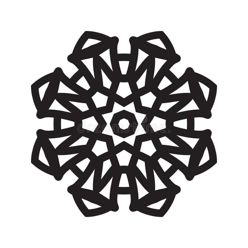 Simple Mandala Shape. Logo. Stock Vector - Illustration of geometric ...