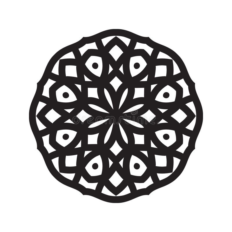 Simple Mandala Shape. Logo. Stock Vector - Illustration of decoration ...