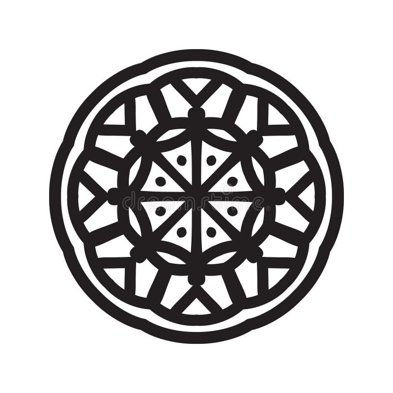 Simple Mandala Shape. Logo. Stock Vector - Illustration of religion ...