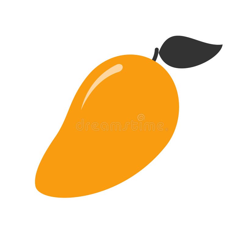 Simple Mango Fruit Illustration Stock Vector - Illustration of natural ...