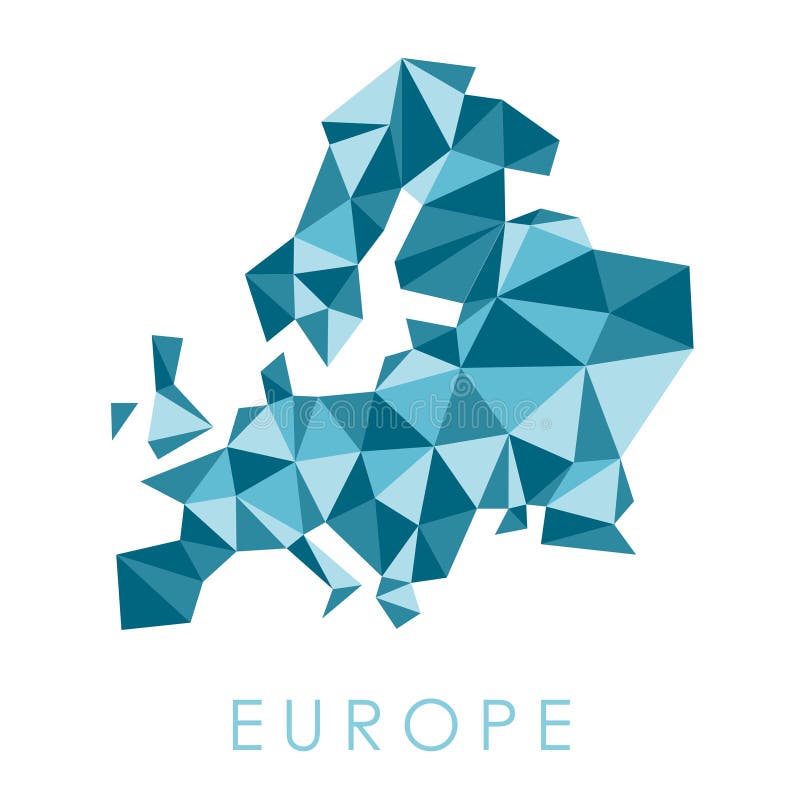 Europe simple outline stock vector. Illustration of logo - 87376416