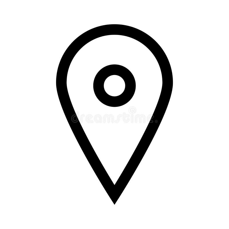Simple Map Pin Icon. Vector. Stock Vector - Illustration of internet ...