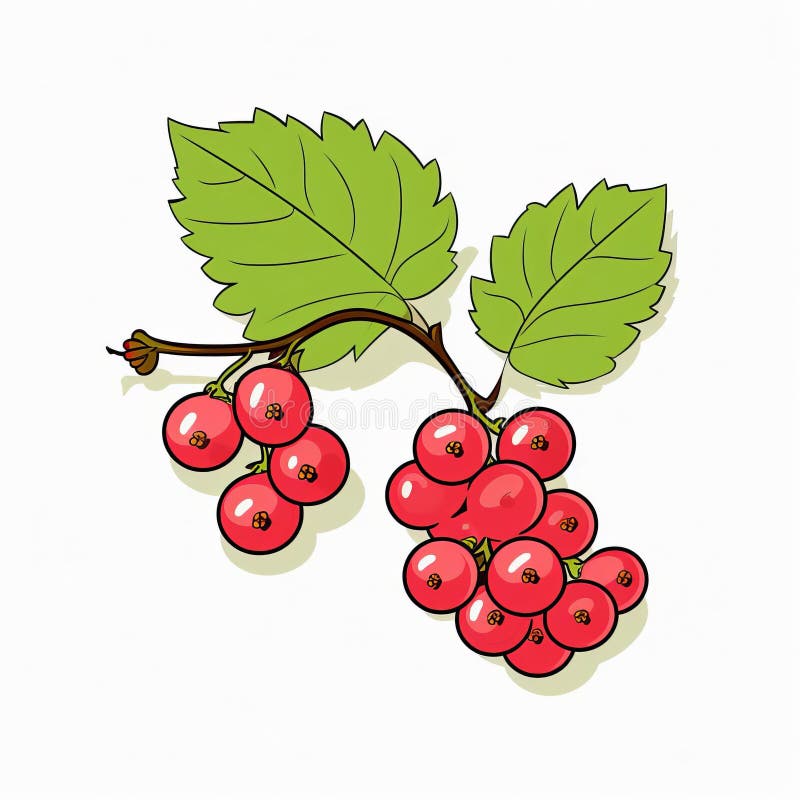 Simple Marker Drawing of a Currant: Svg Cut File and Line Art Stock ...