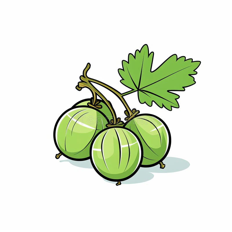 Simple Marker Drawing of a Gooseberry Fruit Illustration Design Stock ...