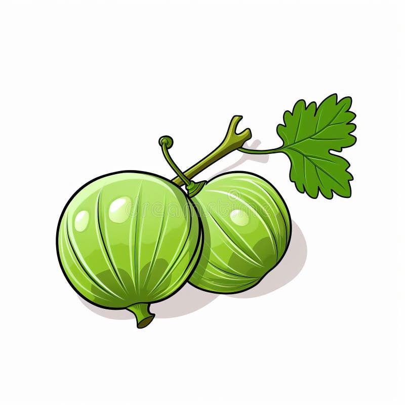 Simple Marker Drawing of a Gooseberry Fruit Illustration Stock ...
