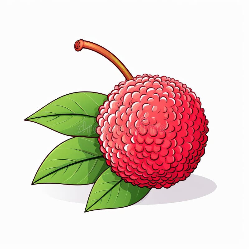Simple Marker Drawing of a Lychee: Svg Cut File, Line Art, and Flat 2d ...