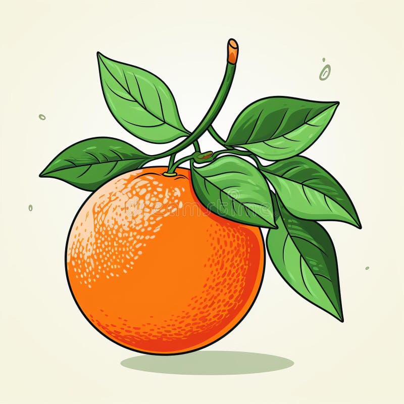 Simple Marker Drawing of a Satsuma Fruit in Vector Format Stock ...