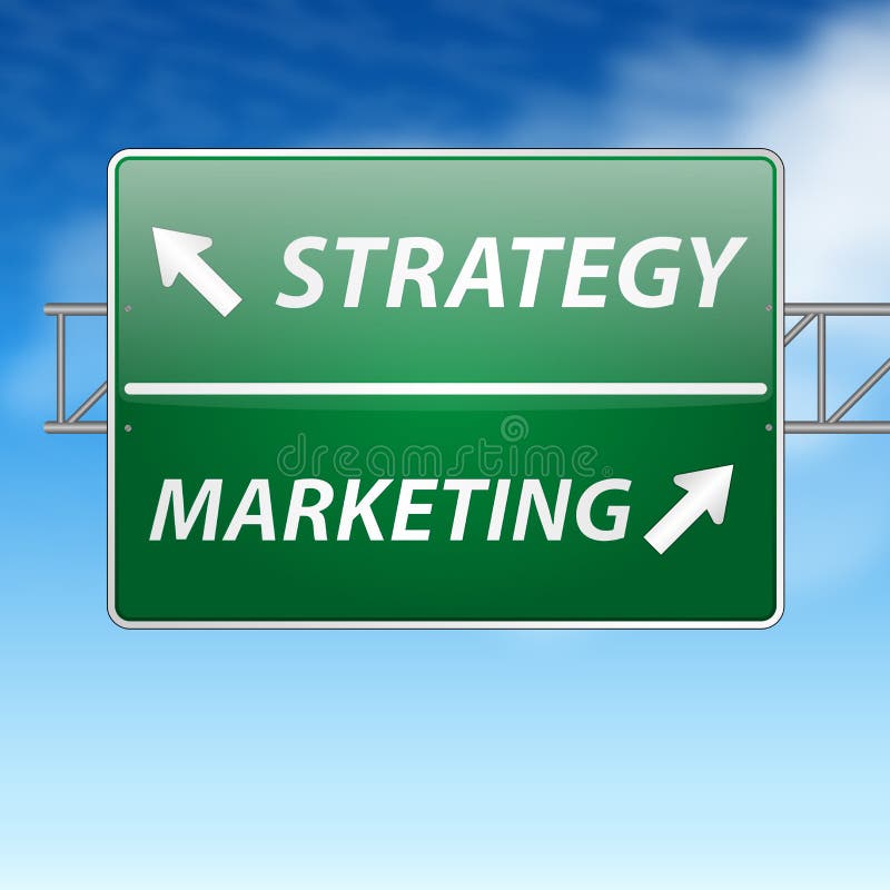 Business Strategy on Blackboard Stock Illustration - Illustration of ...