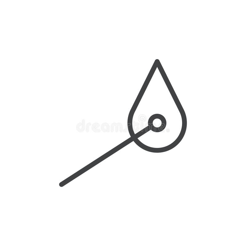 Simple Matchstick Icon Symbolizing Fire or Ignition Stock Illustration ...