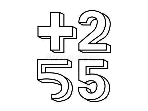 Simple Math Addition and Subtraction, Educational Coloring Page with ...