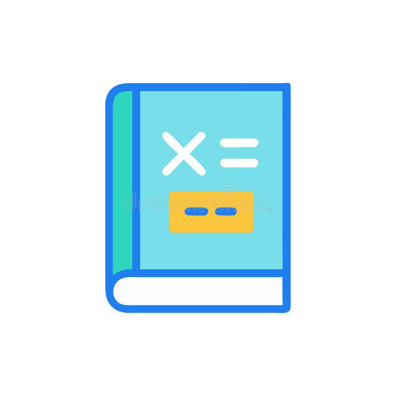 Simple Math Book Icon for Study Stock Illustration - Illustration of ...