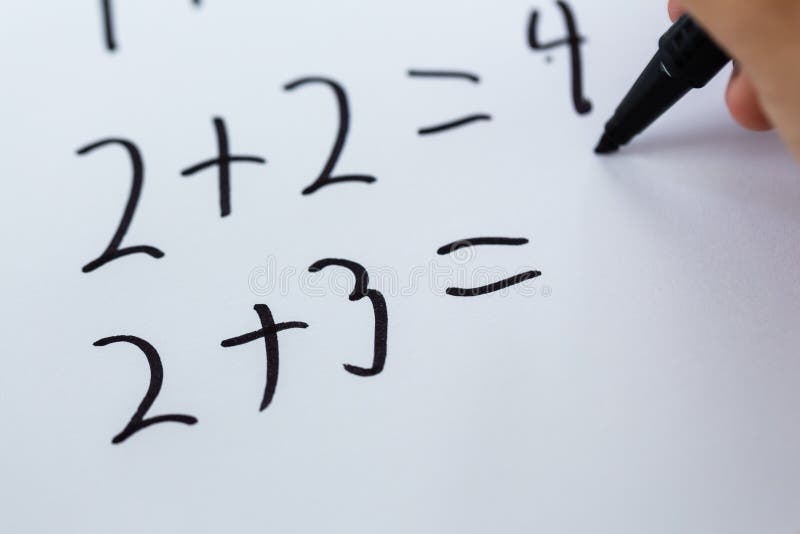 Simple math stock photo. Image of caucasian, math, arithmetic - 43808232
