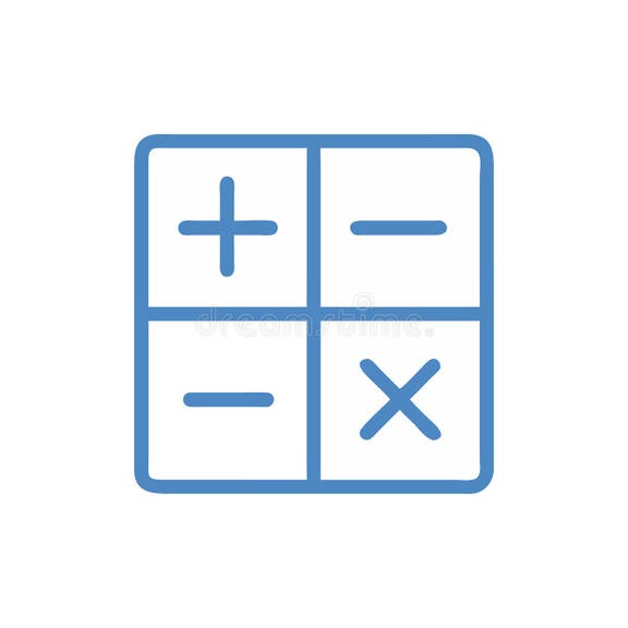 Simple Math Equation Icon for Study Stock Illustration - Illustration ...
