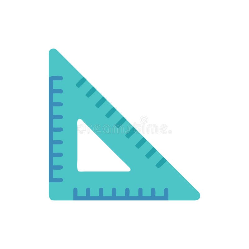 Simple Math Ruler Icon for Study Stock Illustration - Illustration of ...