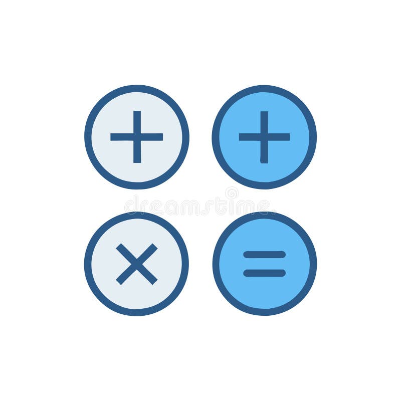Simple Math Symbols Icon for Study Stock Illustration - Illustration of ...