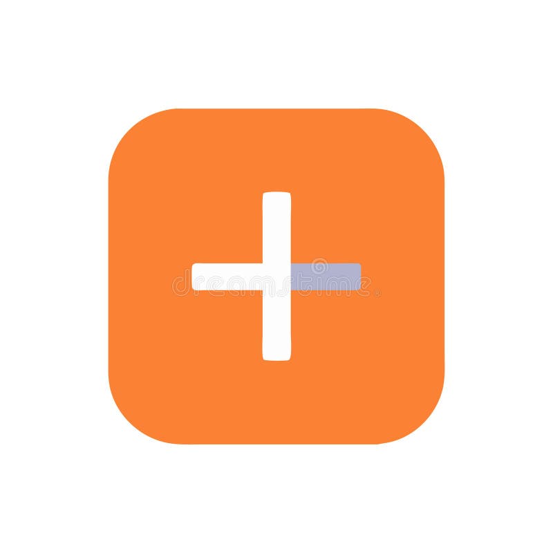Simple Mathematical Addition Symbol Icon for Study Stock Illustration ...