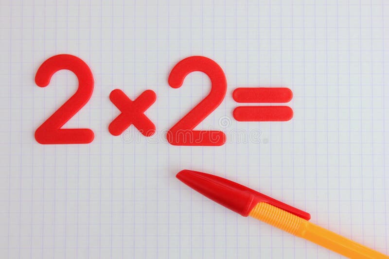 2x2, Simple Mathematical Formula Stock Image - Image of symbol, vivid ...