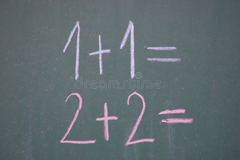 Simple maths addition sum. stock image. Image of open - 199099059