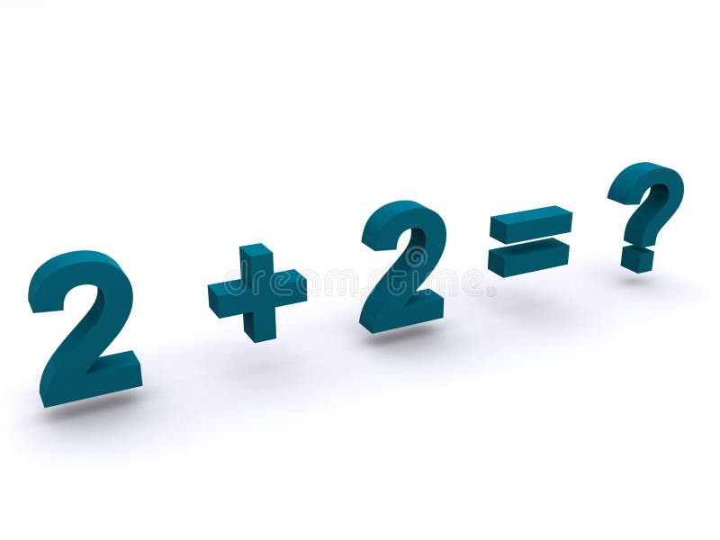 Simple maths addition sum stock illustration. Illustration of details ...