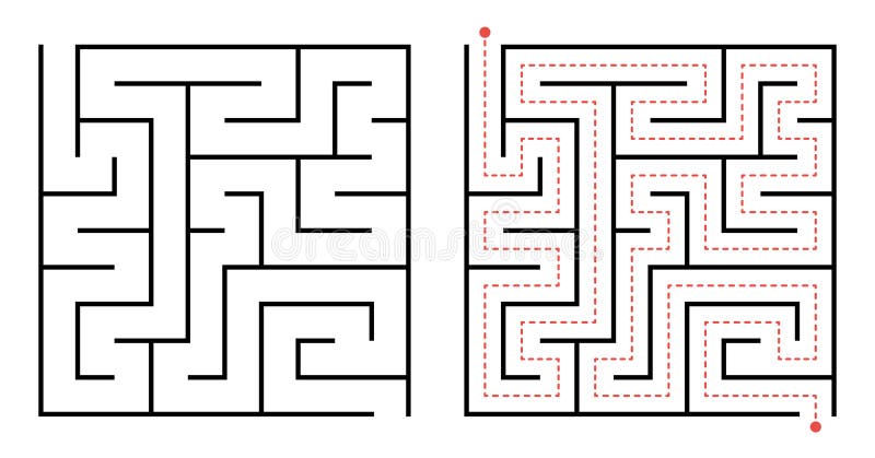 Simple Maze Stock Illustrations – 17,793 Simple Maze Stock ...