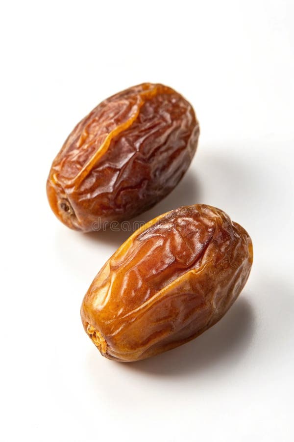 Two Date Fruits on White Background Stock Illustration - Illustration ...