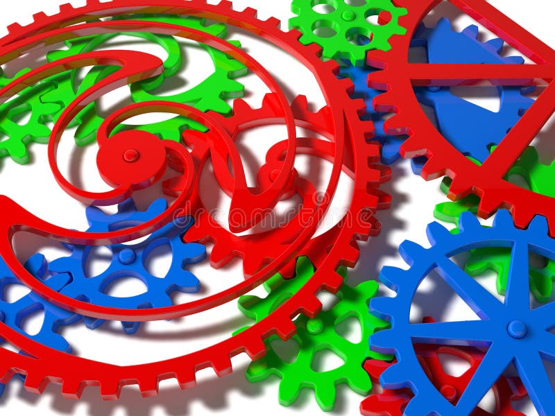 Simple mechanical system stock illustration. Illustration of mechanical ...