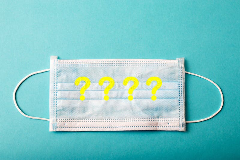 Simple Medical Mask on a Colorful Background. Creative Stock Image ...