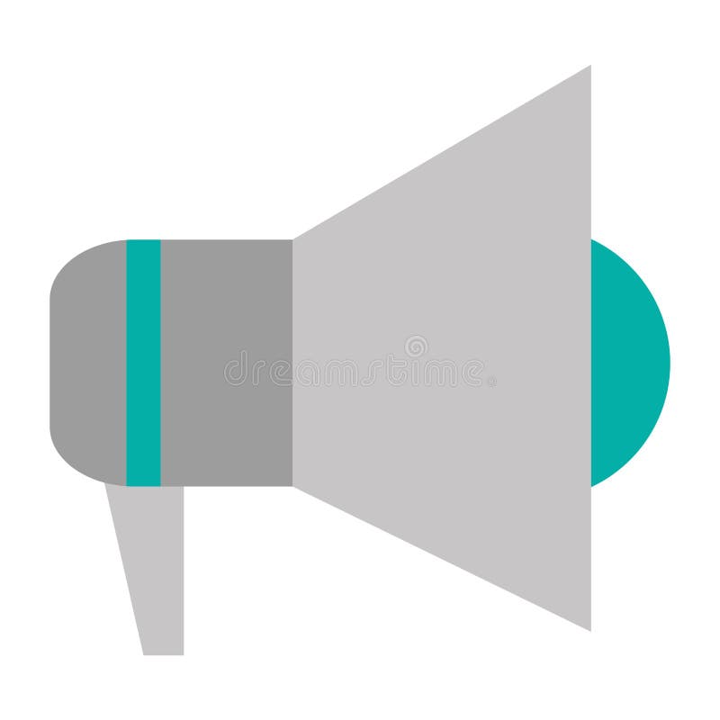 Simple megaphone icon stock illustration. Illustration of silhouette ...