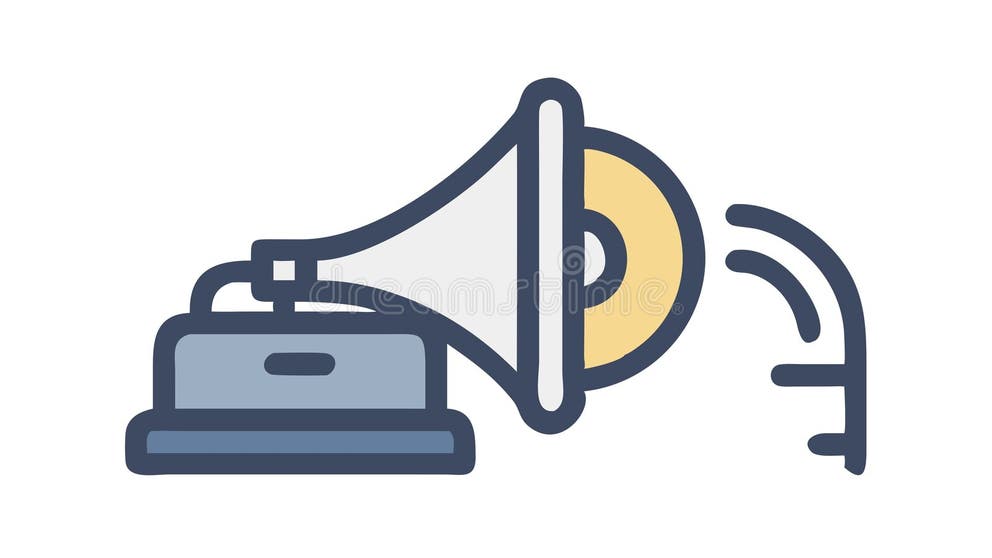 Simple Megaphone Icon, Public Address and Communication, Vector Design ...
