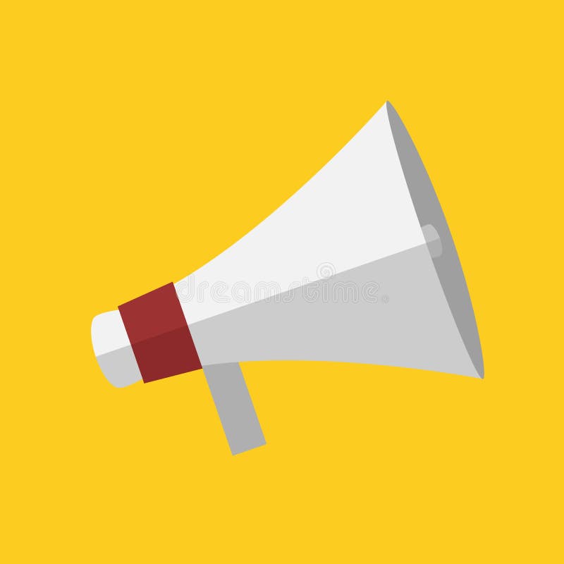 Simple Megaphone Symbol Icon Stock Vector - Illustration of megaphone ...